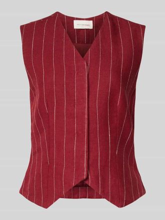 Moss Copenhagen Weste aus Leinen-Mix Modell Claritte