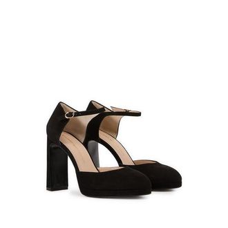 Stuart Weitzman Escapin compens&eacute; Babette en cuir su&eacute;d&eacute;