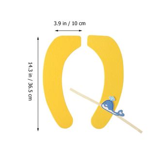 Angoily 3 Paar Selbstklebende Toilettensitzbez&uuml;ge f&uuml;r Runde Wc Sitze Waschbar Universell Einsetzbar Gelb