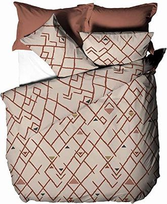 furn. Inka Bettbezug-Set, Ziegelsteine, Einzelbett