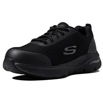 Skechers Homme Arch Fit SR Ringstap Baskets, Noir/Blanc, 41.5 EU