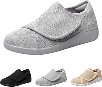 Generic Chaussures diab&eacute;tiques extra larges pour homme - Faciles &agrave; fermer - Chaussures d&eacute;contract&eacute;es pour personnes &acirc;g&eacute;es - Pieds enfl&eacute;s - Respirantes et l&eacute;g&egrave;