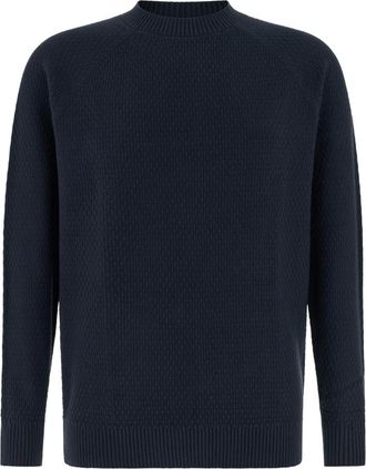 Boggi Milano Homme, Pulls, Bleu, Taille: L Cotton Crew Neck