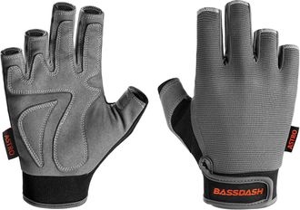 Bassdash Astro Fahrradhandschuhe Trainingshandschuhe Angelhandschuhe Fingerlose Winter Handschuhe rutschfest Atmungsaktiv Kletterhandschuhe für Angeln Motoradf
