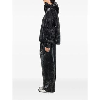 adidas Marble Print Hooded Windbreaker Jacket - Black