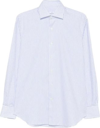 Alessandro Gherardi Homme, Chemises, Bleu, Taille: L Chemise Stretch en M&eacute;lange de Coton