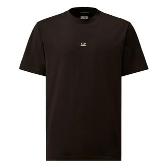 C.P. Company Mercerisiertes Jersey 70/2 Gasato Kurzarm-T-Shirt - - Tops - Herren - Schwarzk - XL