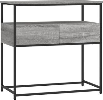 vidaXL Table console sonoma gris 75x40x75 cm bois ding&eacute;nierie vidaXL
