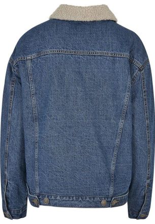 Urban Classics Jeansjacke Urban Classics Damen Ladies Oversized Sherpa Denim Jacket (1-St)