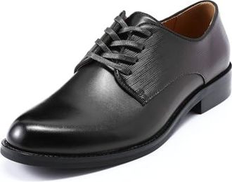 AlltheMen Derbies Homme Lacets Classique Business Chaussure Dressing Cuir Ville Bout Pointu Oxford Costume Mariage Noir 43