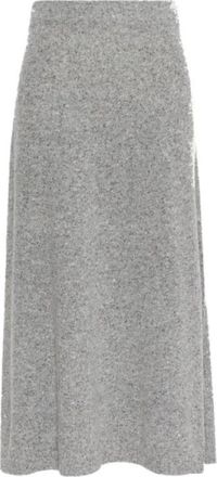 Max Mara Jupe Midi Coupe A - Femme - Jupes - Gris - Taille: 36 FR