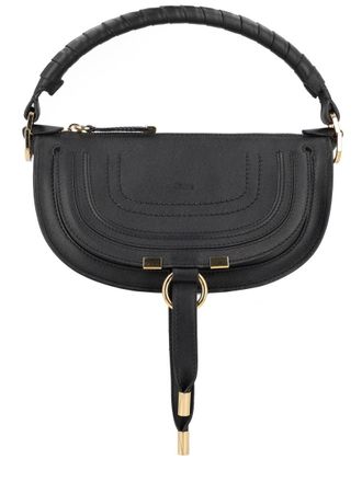 Chlo&eacute; Womens Mini Marcie Bag Black Leather Shoulder