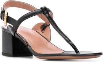 Generic Tongs à Talons Ouverts pour Femmes Talons épais Bride Cheville Tongs à Clipser Sandales Tendance Confortables pour Soirées Décontractées Talons Bas et