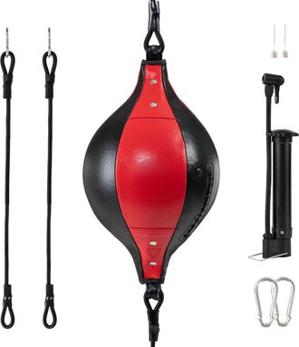 Generico Doppelseitig - flexibles Ende aus PU-Leder, tragbares Boxball-Design, verbessert die Koordination der Reflexe und das zentrale Training, Fitnessstudio