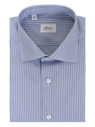 Brioni striped buttoned shirt - Blau