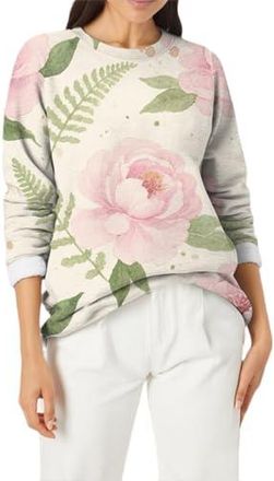 Generic Sweat à capuche en polaire Sherpa pour femme - Manteau en peluche confortable - Chemisier à manches longues et col rond - T-shirt pelucheux pour lhive