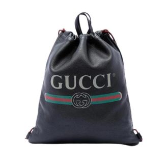 Gucci Pre-owned Vintage Leder Rucksack - - Pre-owned - Damen - Schwarzk - ONE SIZE