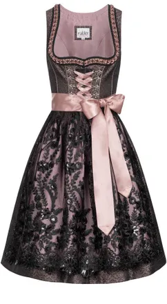 N&uuml;bler Dirndl N&Uuml;BLER Dirndl midi Selina, Damen, Gr. 34, EURO, schwarz, Obermaterial: 100% Polyester PES., Kleider, Topseller