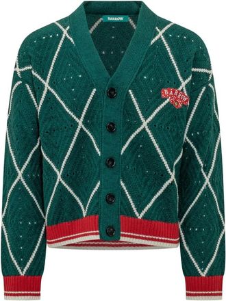 Barrow Barrow - Cardigan col en V - Homme - Pulls - Vert - Taille: L