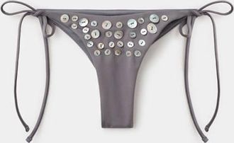 Mango Culotte bikini br&eacute;silienne boutons gris - Femme - S - MANGO