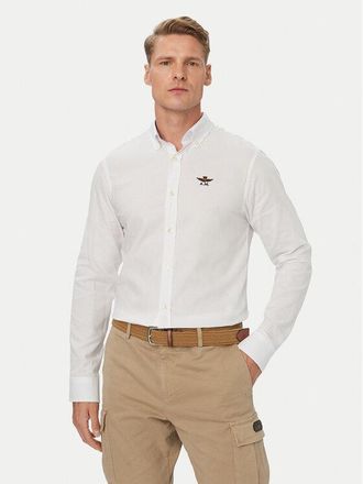 Aeronautica Aeronautica Militare Hemd 262CA1320UCT03532 Wei&szlig; Regular Fit