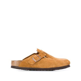 Birkenstock Femme, Chaussures, Brun, Taille: 36 EU Sandales Boston en Cuir Mink