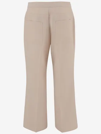 Jil Sander Womens Wool Trousers Beige
