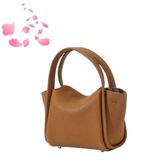 Generic Mini sac seau en cuir de vachette pour femme, sac &agrave; main classique l&eacute;ger, sac &agrave; bandouli&egrave;re tendance, portefeuille &agrave; bandouli&egrave;re amovible, marron, 6.6