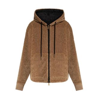 Moncler Femme, Vestes, Brun, Taille: 42 FR Gilet Zipp&eacute;