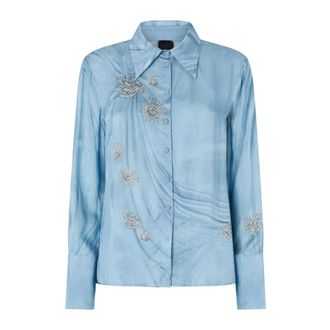 Pinko Pinko, Femme, Blouses et Chemises, Bleu, Taille: 38 FR Chemises Pinko