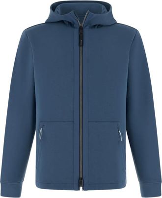Boggi Milano zip hooded sweater - Blau