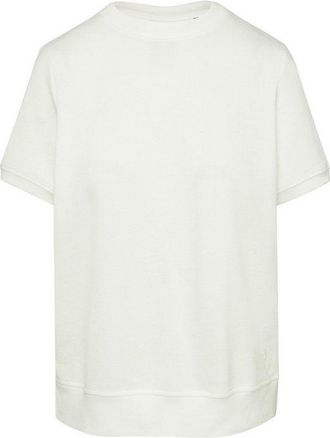 Comma Kurzarmshirt T-Shirt T-Shirt mit Blusendetail im Fabricmix