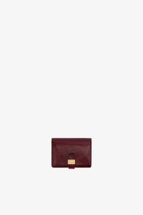 Ganni Porte-cartes fin rouge Sue Bordeaux - Pour Femme