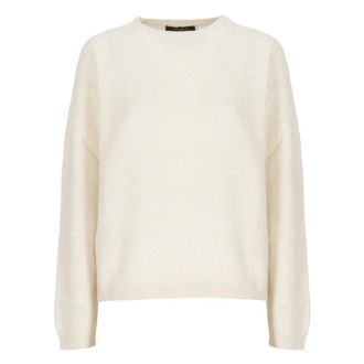 Fabiana Filippi Rundhals-Pullover aus Wollmischung - - Knitwear - Damen - Wei&szlig; - M