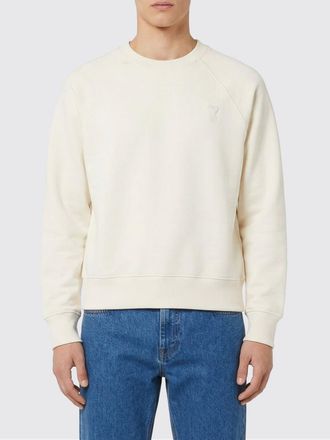 Ami Sweatshirt AMI PARIS Homme couleur Jaune Cr&egrave;me