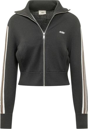 Autry Femme, Sweatshirts et sweats &agrave; capuche, Noir, Taille: 38 FR Veste principale en maille