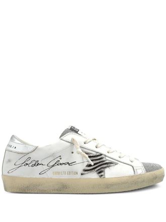 Golden Goose Super Star Leather Upper With Signature Crystal Toe And T