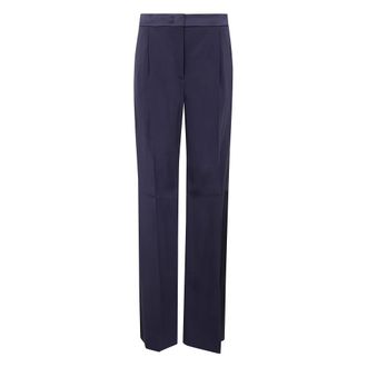 Alberta Ferretti Femme, Pantalons, Bleu, Taille: 40 FR Pantalon Satin
