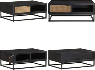 vidaXL Vidaxl - Couchtisch 90x60x35 cm Mango Massivholz - Industrieller Couchtisch - Holzk&uuml;che - Mangoholz Couchtisch - Couchtisch Mit Schublade