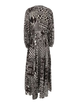 Momoni Womens Dress Francisco Brown Silk