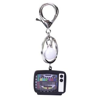 Generic Porte-cl&eacute;s de t&eacute;l&eacute;vision vintage - Pendentif punk avec son et lumi&egrave;re, petit sac &agrave; main, pour collectionneurs, &eacute;tudiants, adolescents, adultes, touris