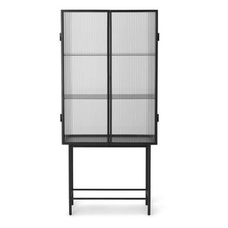 Ferm Living Buffet Haze, en verre stri&eacute; et m&eacute;tal Ferm Living
