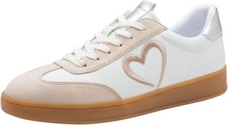 Marco Tozzi Marco Tozzi Damen Sneaker weiches Feel Me Wechselfu&szlig;bett weiches Innenfutter Modisch, wei&szlig; (White/Dune), 37 EU