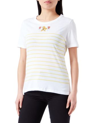 Armor Lux Matrosen-Sweatshirt, kurzärmelig, Weiß/Grapefruit, Trio FL, Damen, Weiß/Grapefruit Trio FL, 42