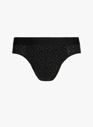 HOM Lot de deux slips en coton m&eacute;lang&eacute;