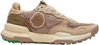 Satorisan Chacrona Linen - Casual Baskets Femme - Vintage Cuir et Lin Sneakers - Couleur Lake Taupe - Taille 40 - Confortable et Durable
