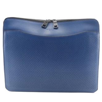 Coach Pre-owned Leder Clutch - - Pre-owned - Damen - Blau - ONE SIZE
