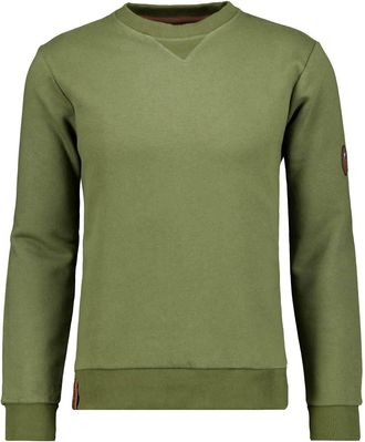 Ragman Herren Sweatshirt Rundhals Dunkelgrün-393, S