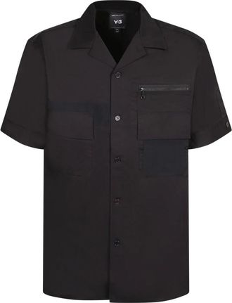 Yohji Yamamoto Homme, Chemises, Noir, Taille: S Short Sleeve Shirt