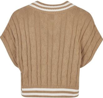 Urban Classics Sweatshirt Urban Classics Damen Ladies Cropped Knit College Slipover (1-tlg)